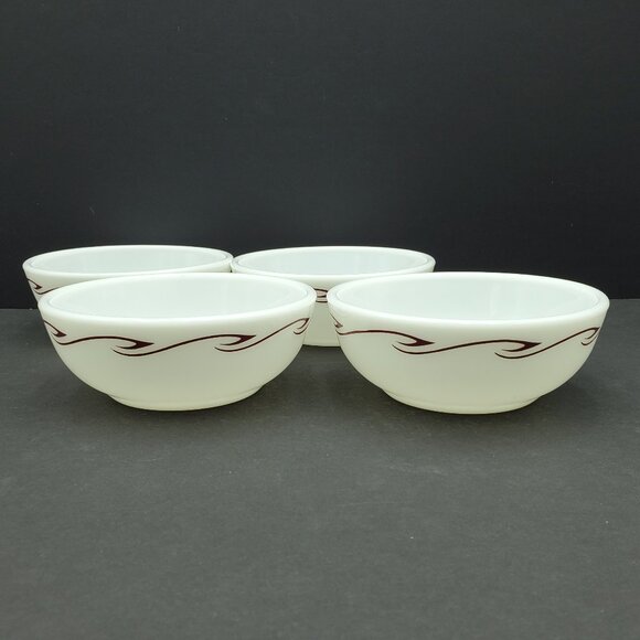 Corningware | Dining | Corning Ruby Scroll Maroon Hook Soup Cereal ...